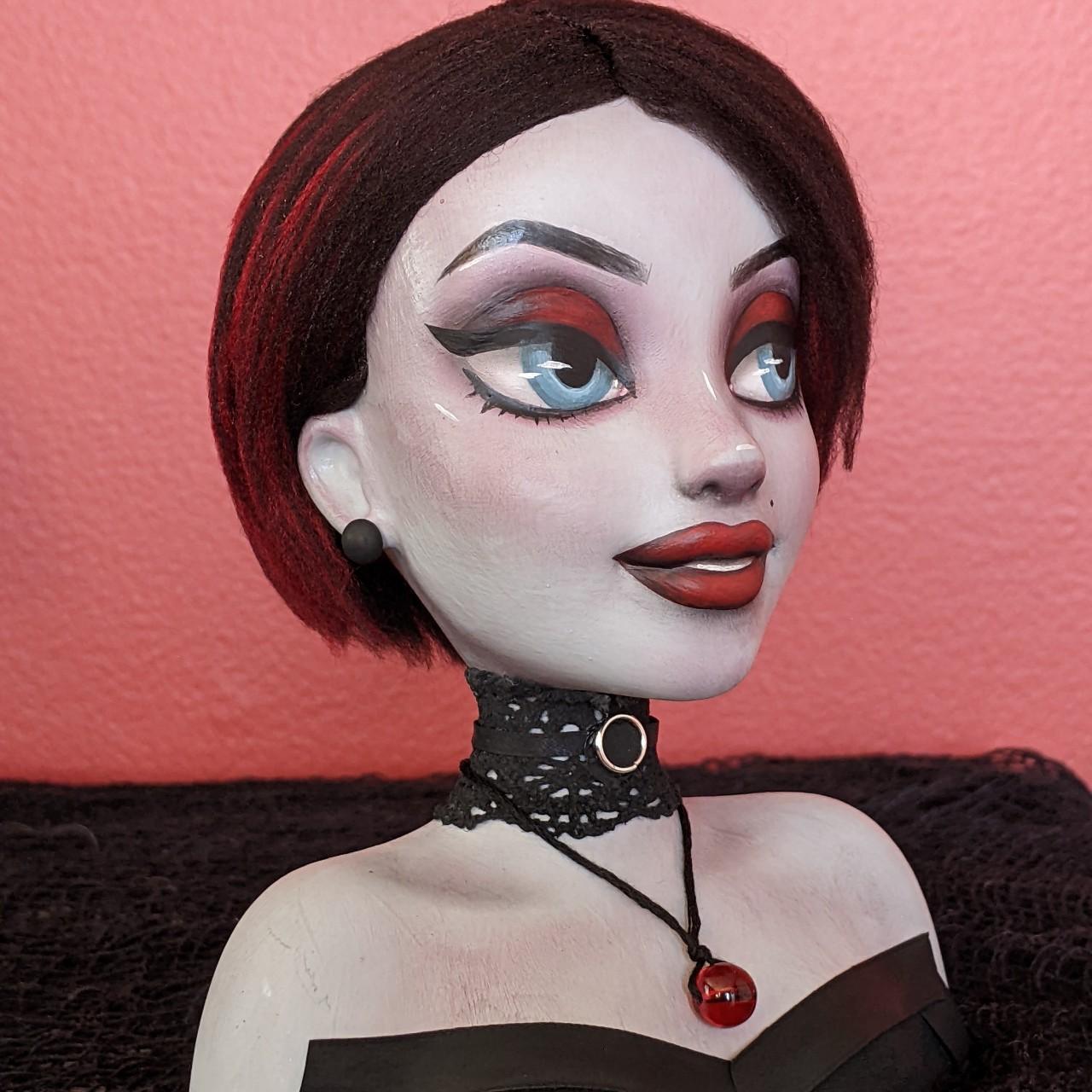 6-Inch OOAK Custom Goth Doll Bust #ooak #art #goth... - Depop