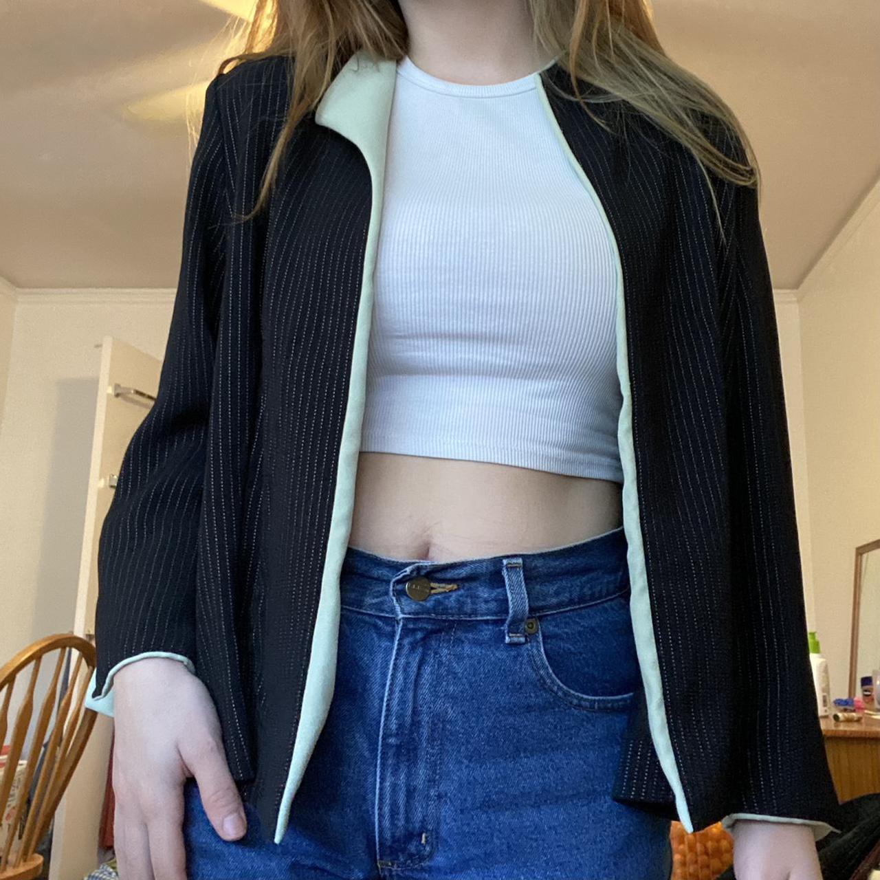 Leslie Fay Blazer! Super cute! Light Mint Green... - Depop