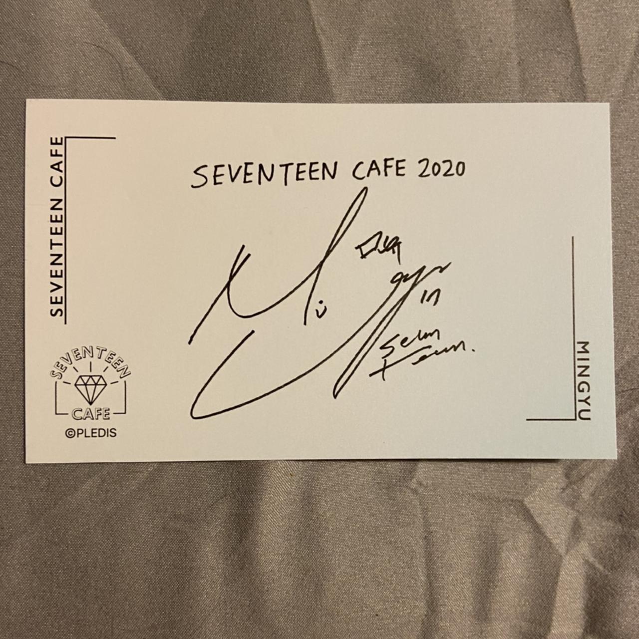 Seventeen Cafe 2020 Mingyu card WTS or WTT: S.... - Depop