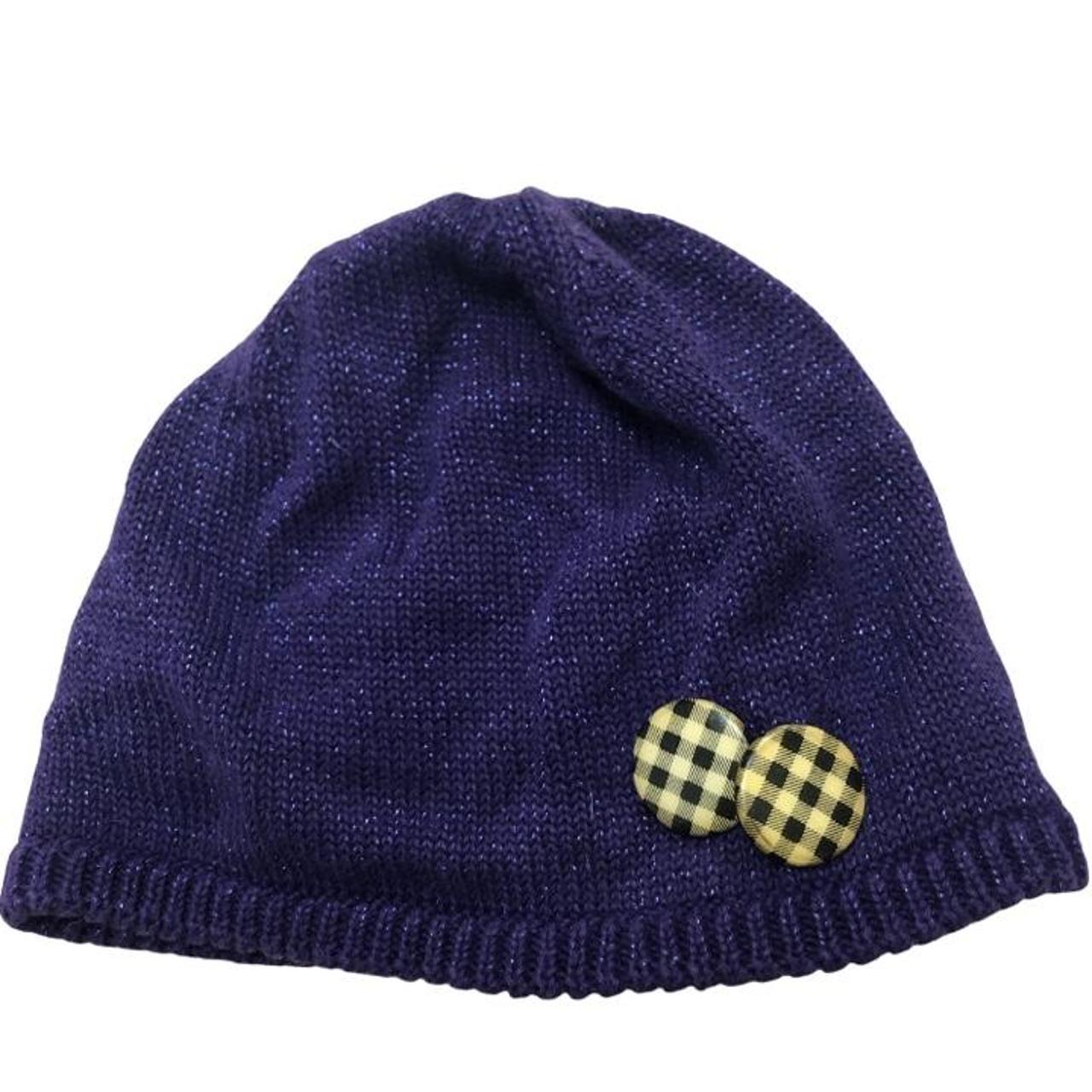 Cute sparkly purple hat with buttons. - Depop