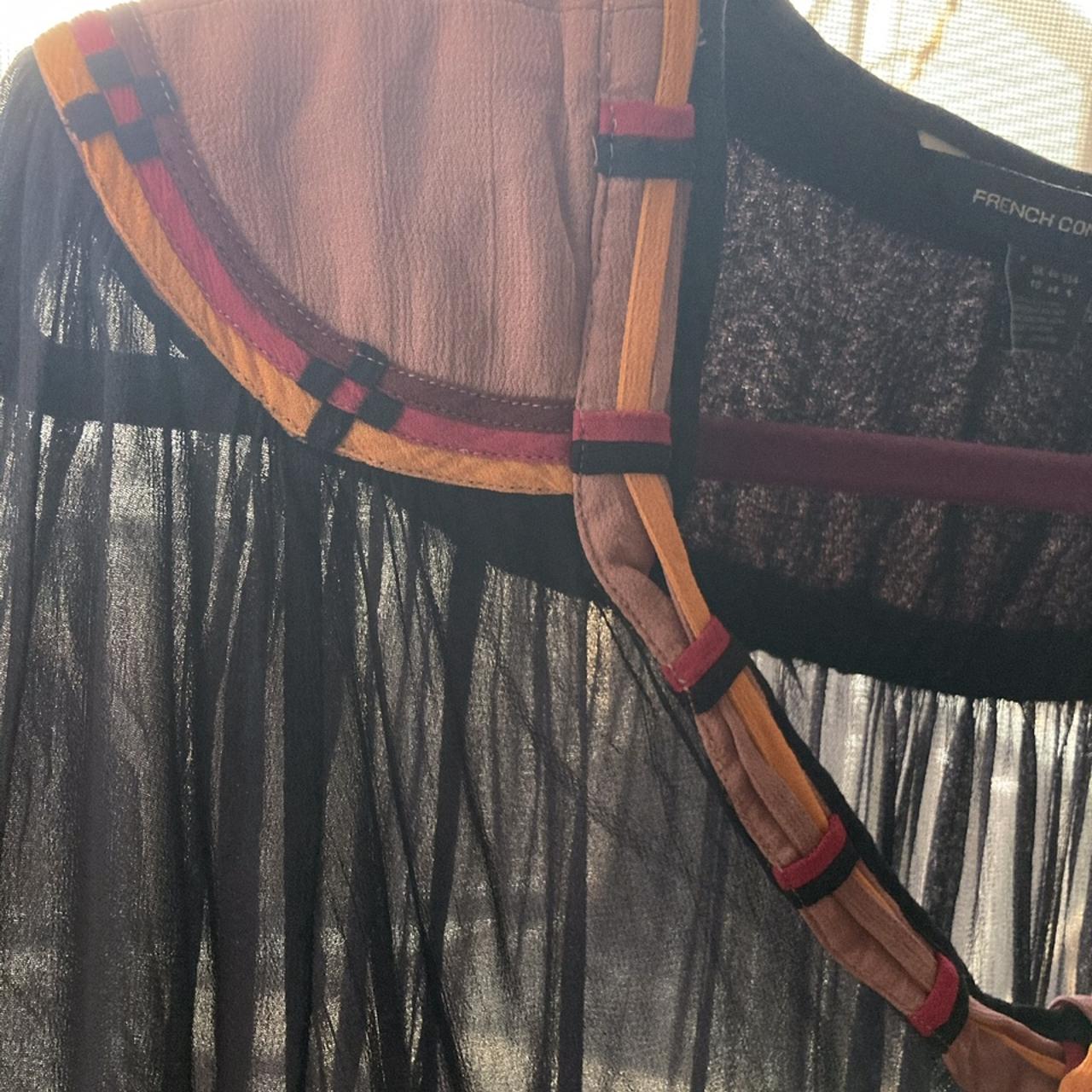 French Connection Women's Navy Blouse | Depop