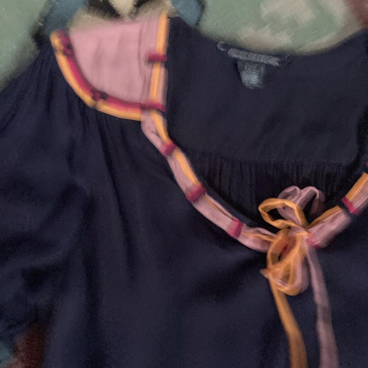 French Connection Women's Navy Blouse | Depop