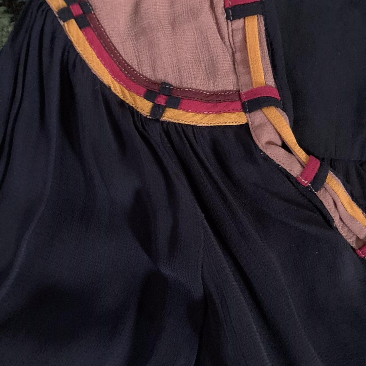 French Connection Women's Navy Blouse | Depop