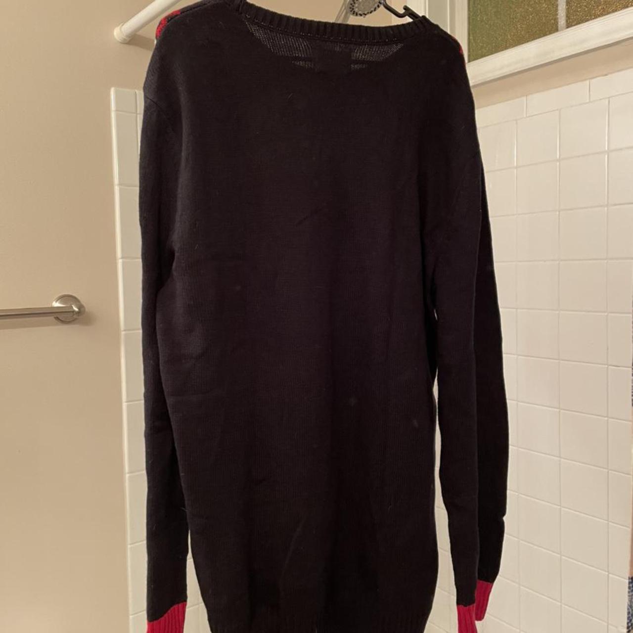 Hot Topic men’s black grey red and white krampus... - Depop