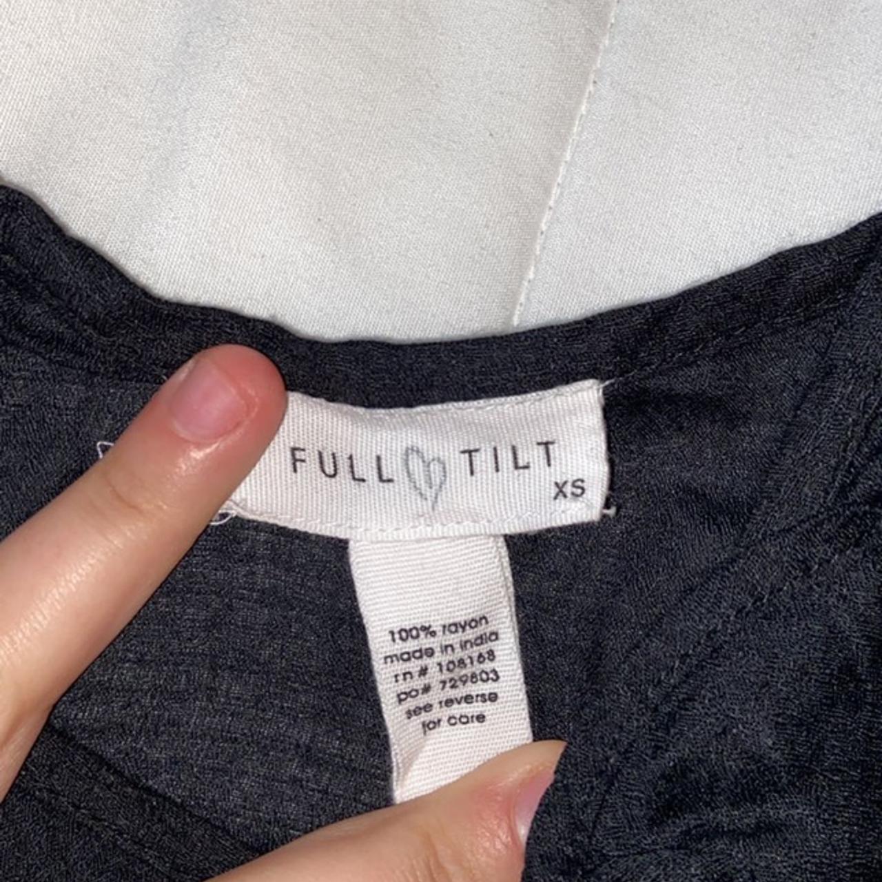 tillys full tilt black tank top with ruffle... - Depop