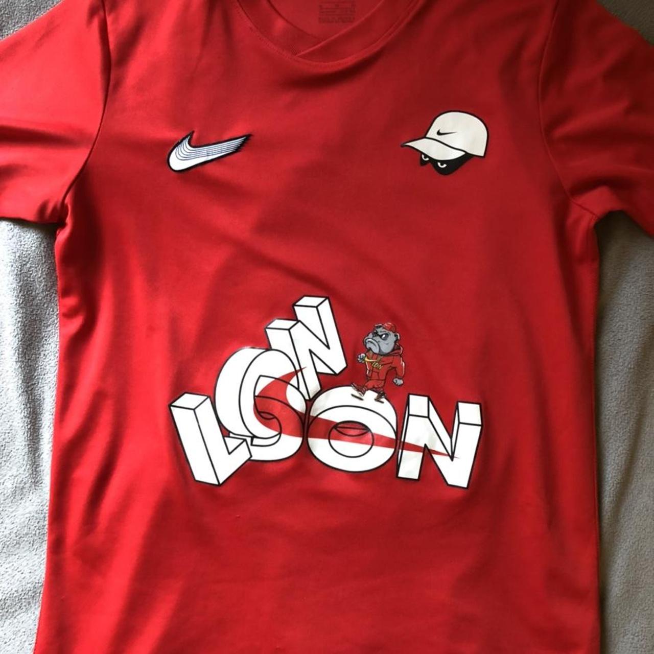 Custom Nike red football jersey top One of one... - Depop