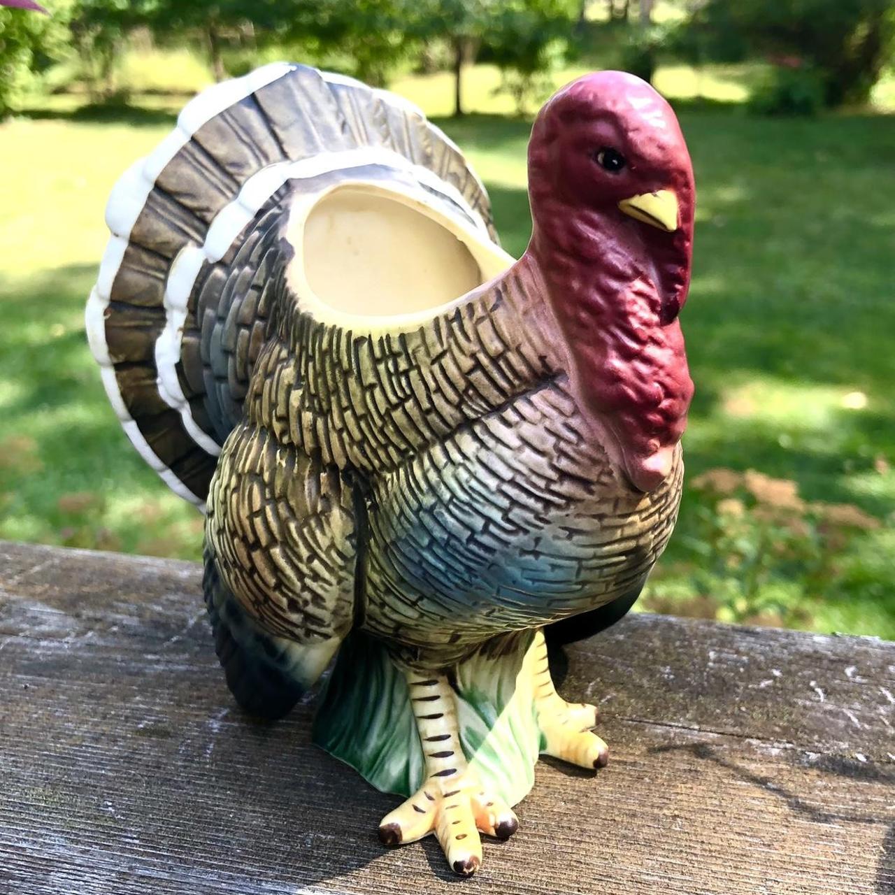 Realistic painted ceramic turkey container #ceramic... - Depop