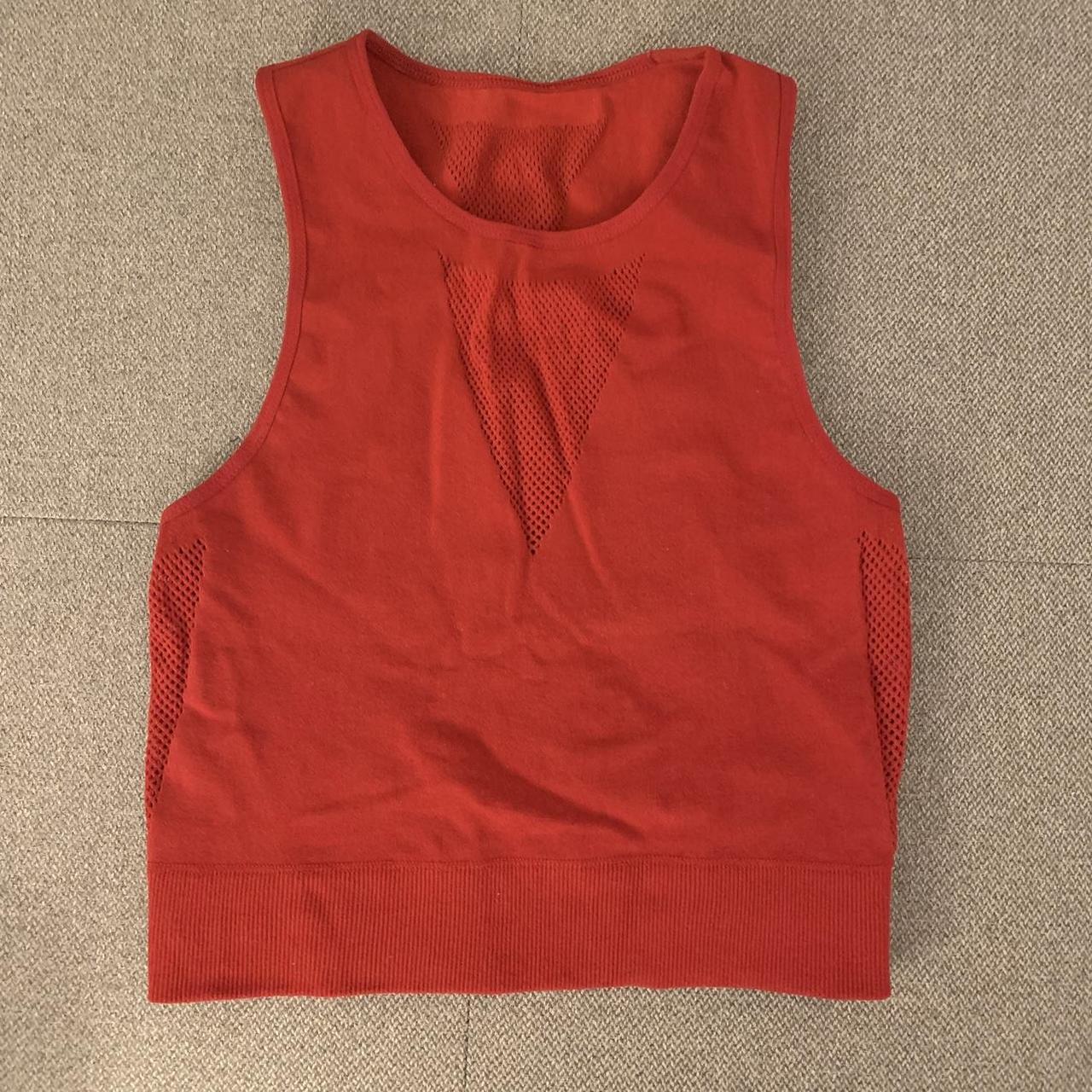 Sweaty Betty cardinal red crop top long lined sports... | Depop