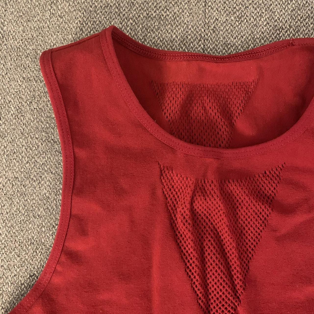 Sweaty Betty cardinal red crop top long lined sports... | Depop