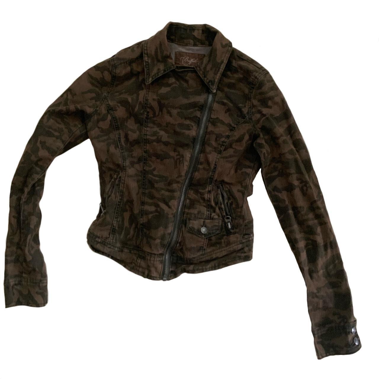 Grunge, denim style, army pattern jacket. Many... - Depop