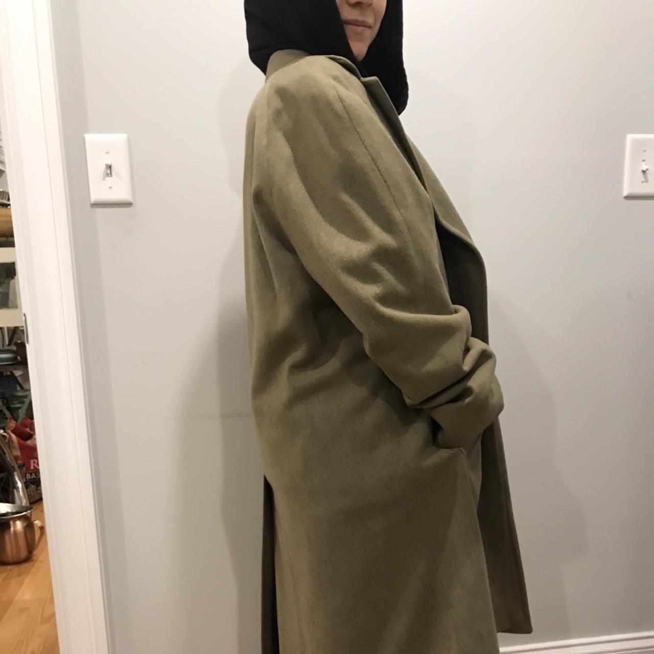 Aquascutum Women's Khaki Coat | Depop