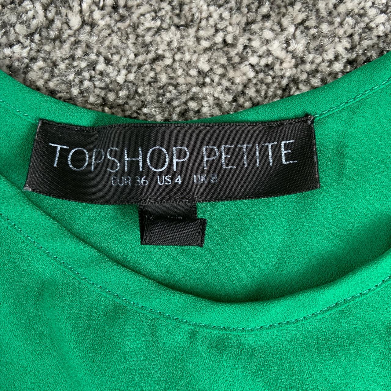 Green topshop vest, Uk8 petite. - Depop