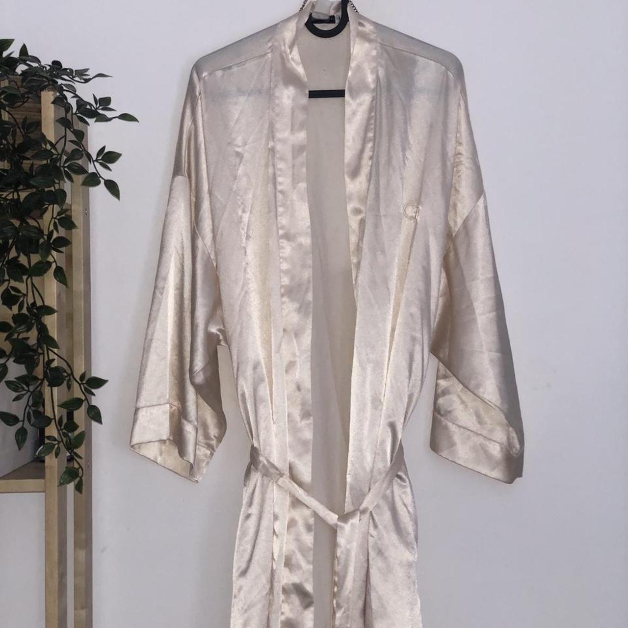 VINTAGE CRISTIAN DIOR SILK ROBE, SIZE M/L 100%... - Depop