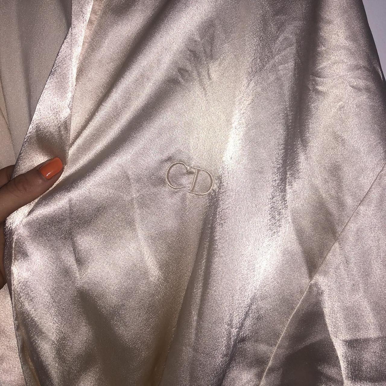 VINTAGE CRISTIAN DIOR SILK ROBE, SIZE M/L 100%... - Depop
