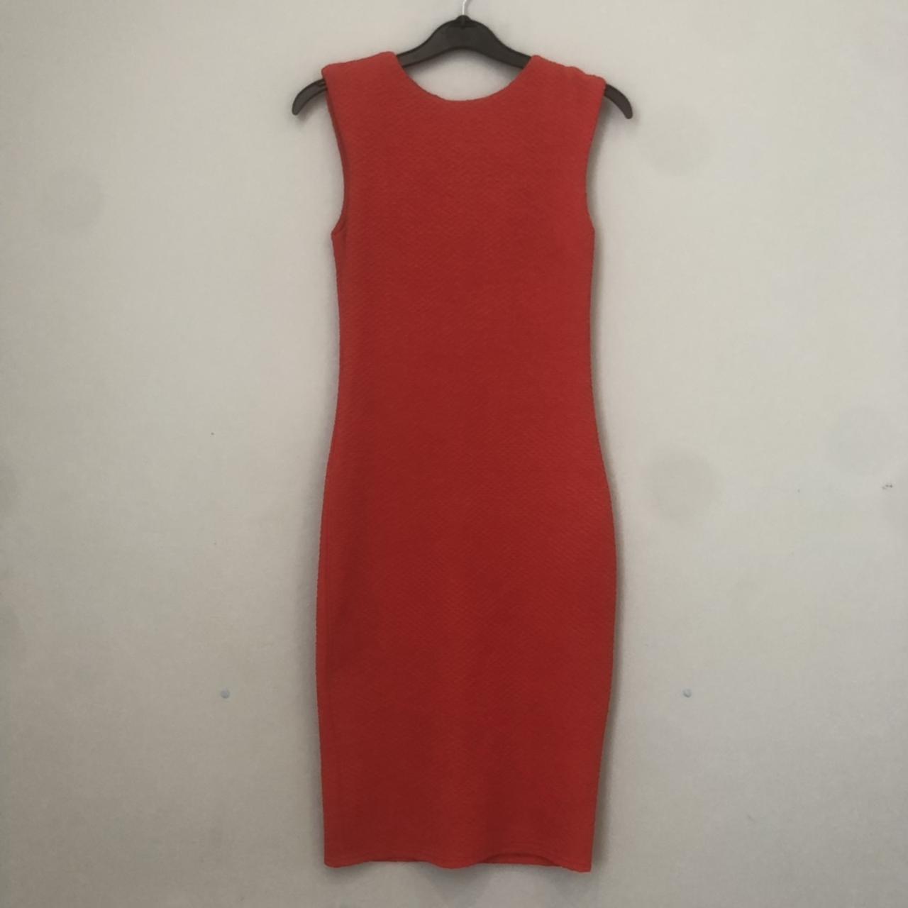 Primark atmosphere red midi dress textured stretch... - Depop