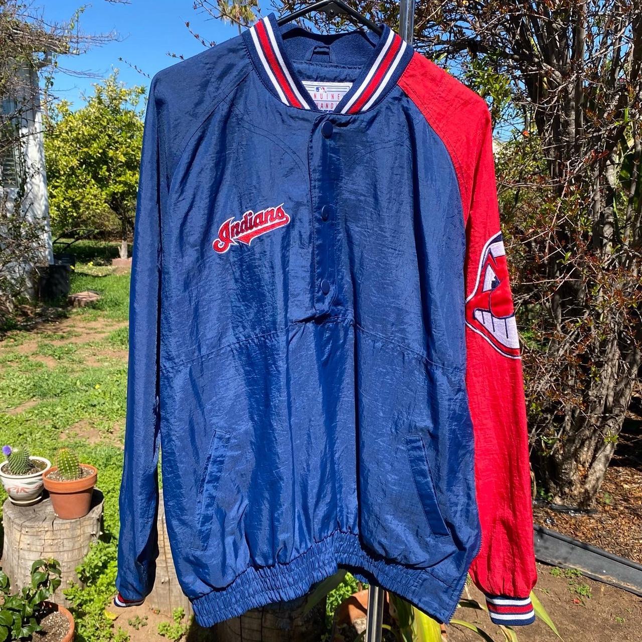 Starter Men's Navy and Red Jacket | Depop