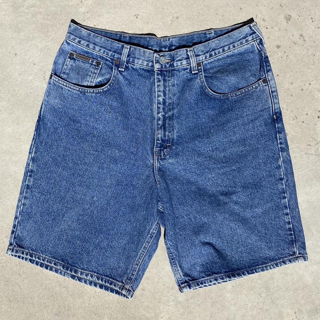 ‘90s Calvin Klein “Easy Fit” denim shorts. Size 36”... - Depop