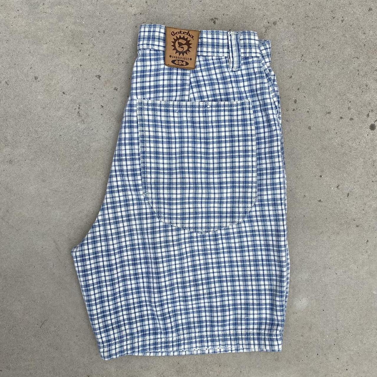 Gotcha Men's Blue and White Shorts | Depop