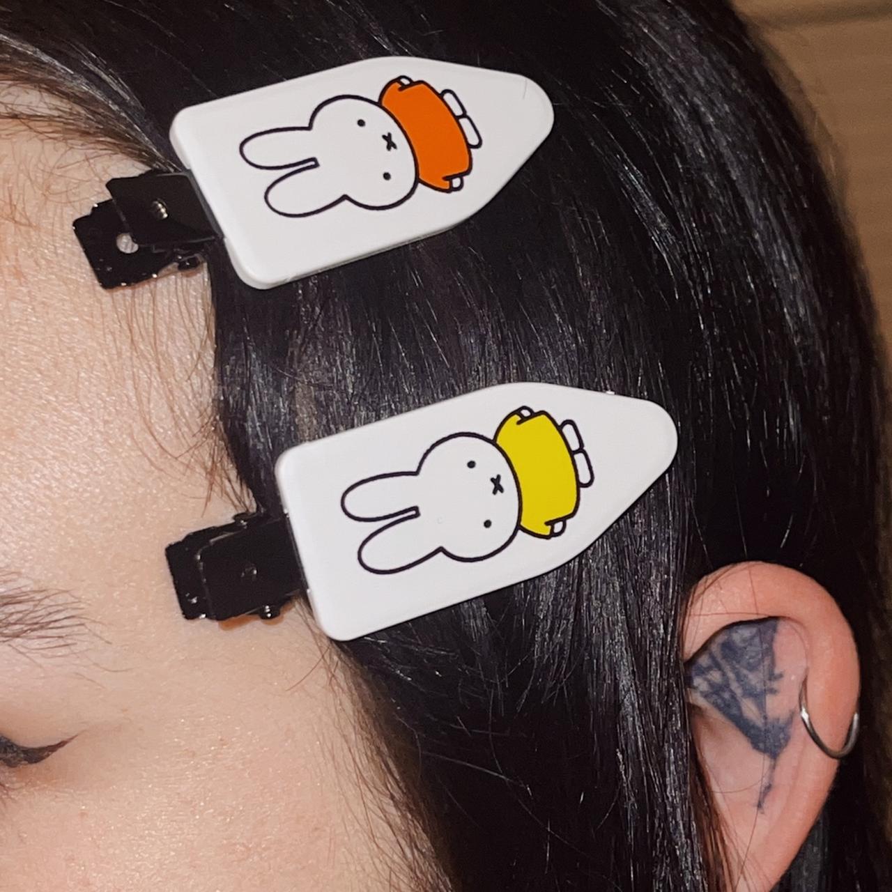 miffy hair clips, brand new in pkg - Depop