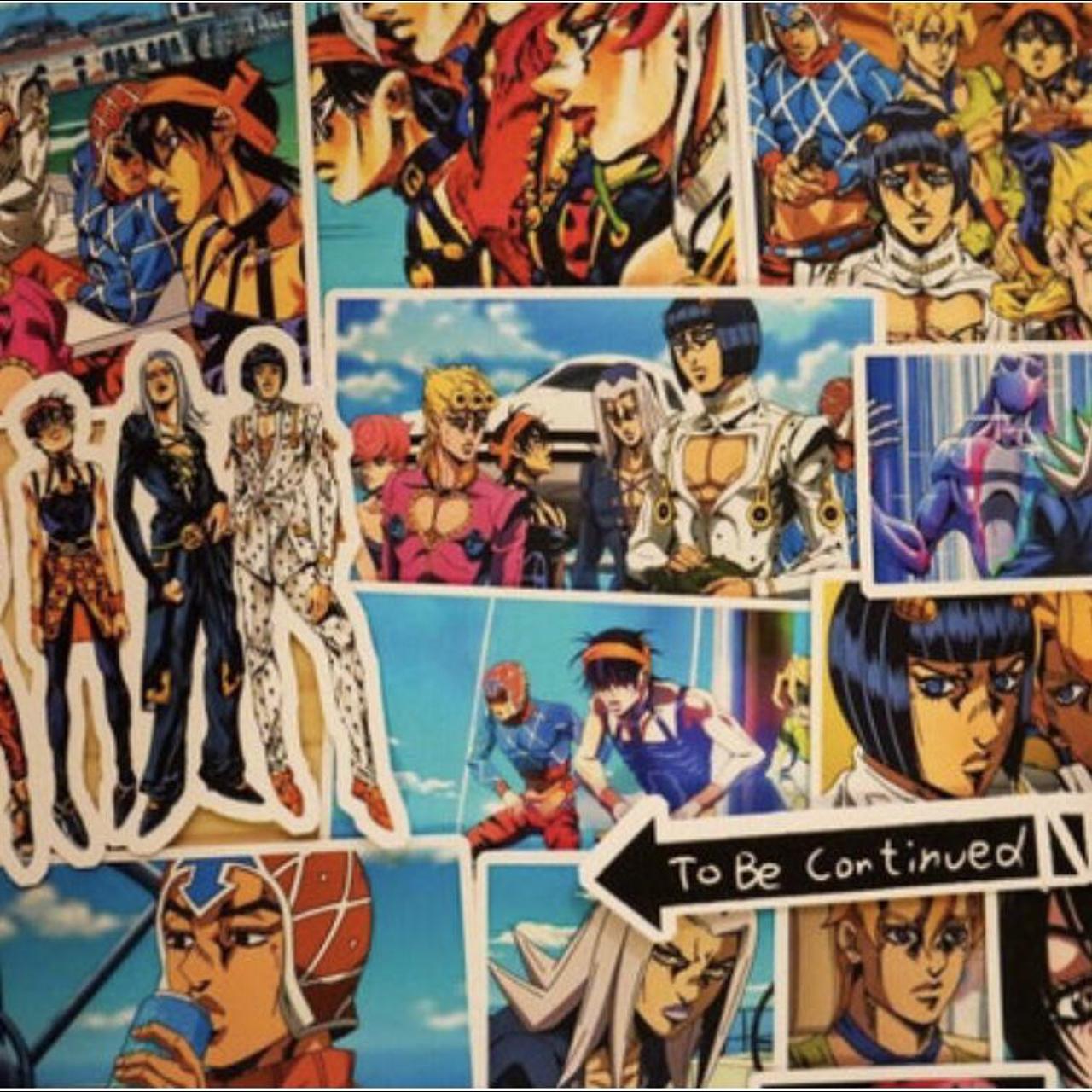 Pack of Stickers based on Part 5 of JJBA (Golden... - Depop