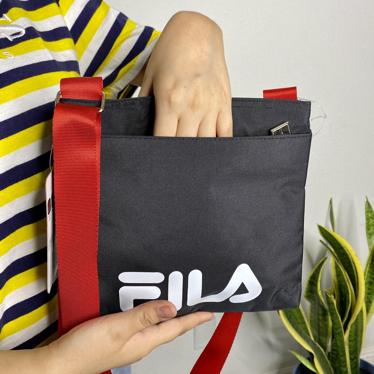 Fila Black and Red Crossbody Bag FREE US SHIPPING... - Depop
