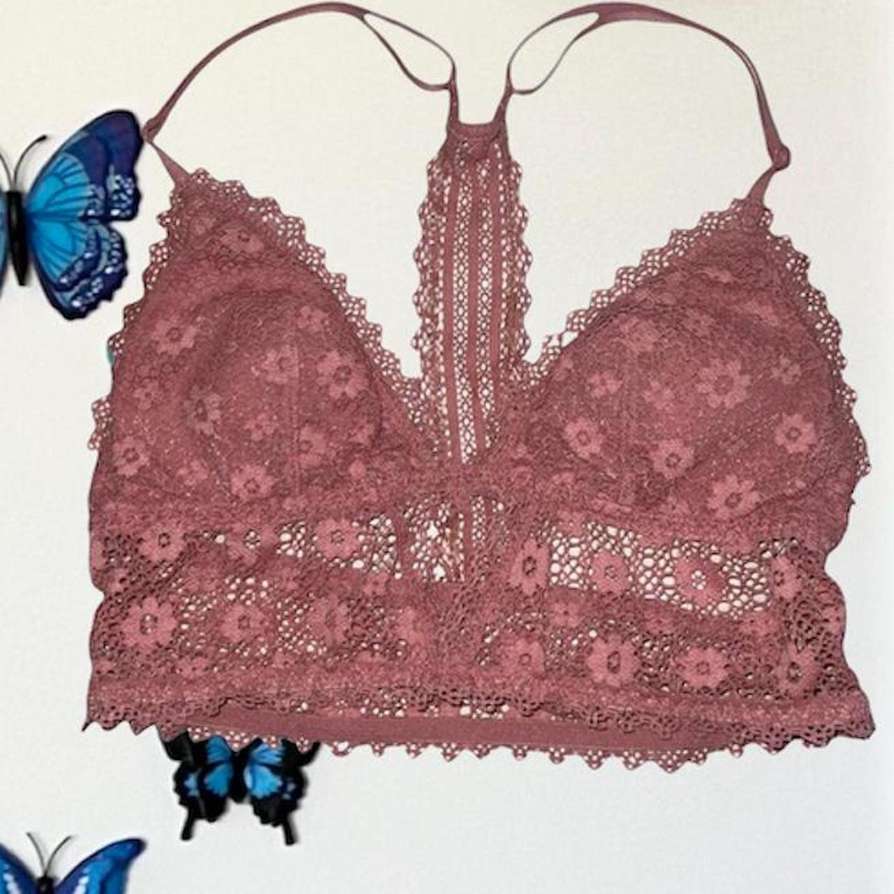 victoria secret pink floral bralet size xs ... - Depop