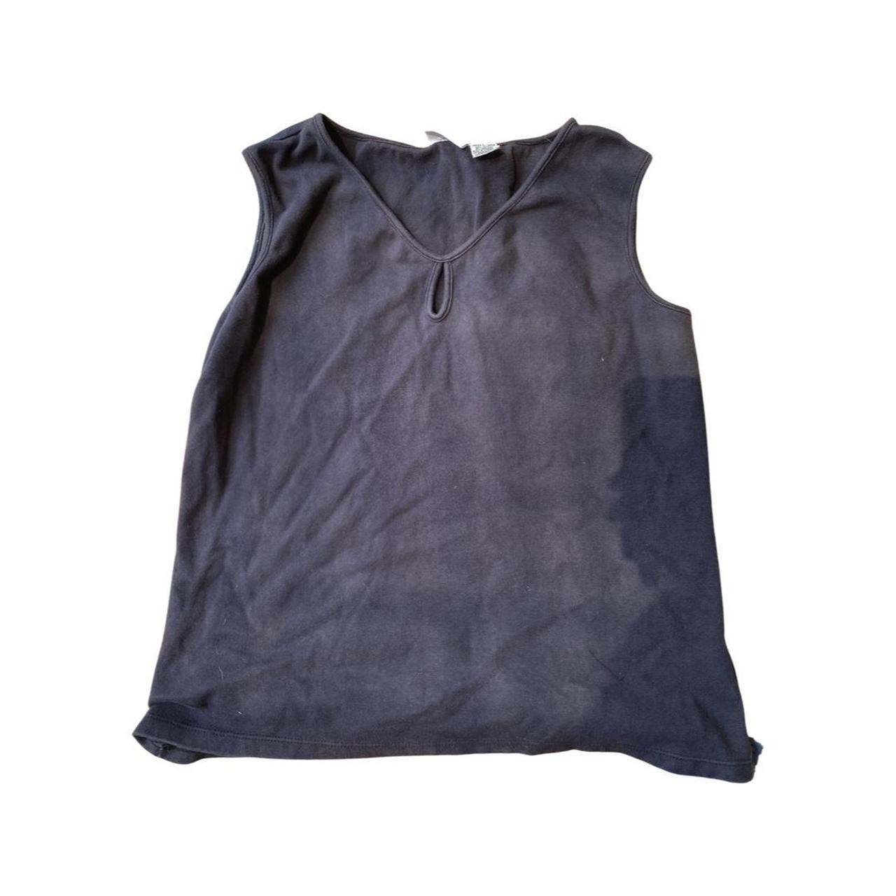 black key hole tank top!! super cute size large - Depop