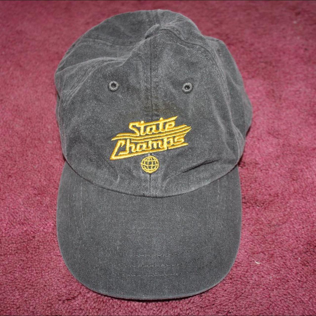 State Champs gray baseball dad hat with yellow logo... - Depop