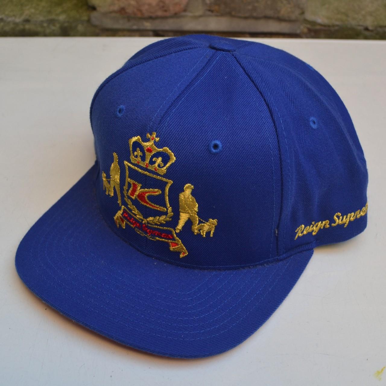 King Apparel starter baseball cap. Blue with a red... - Depop