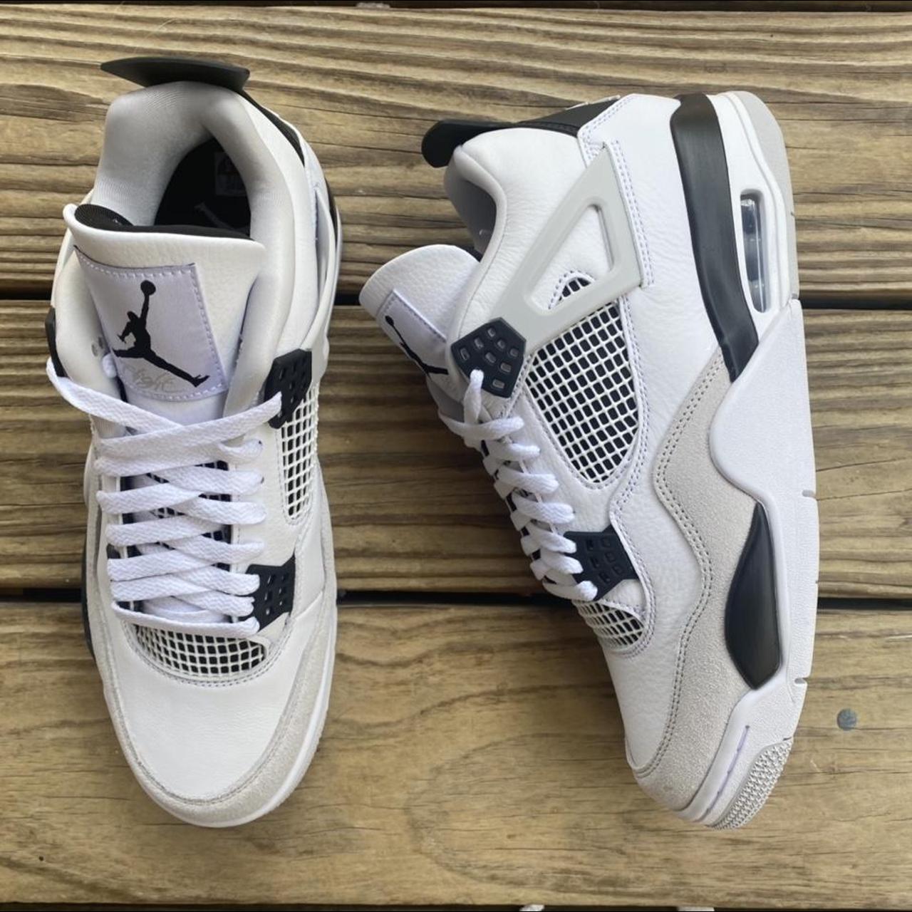 Air Jordan 4 retro military black AJ4 basketball... - Depop