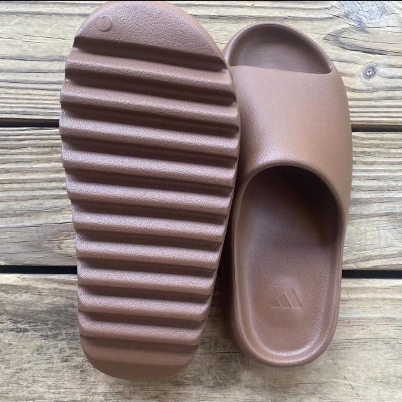 Yeezy Men's Brown Slides | Depop
