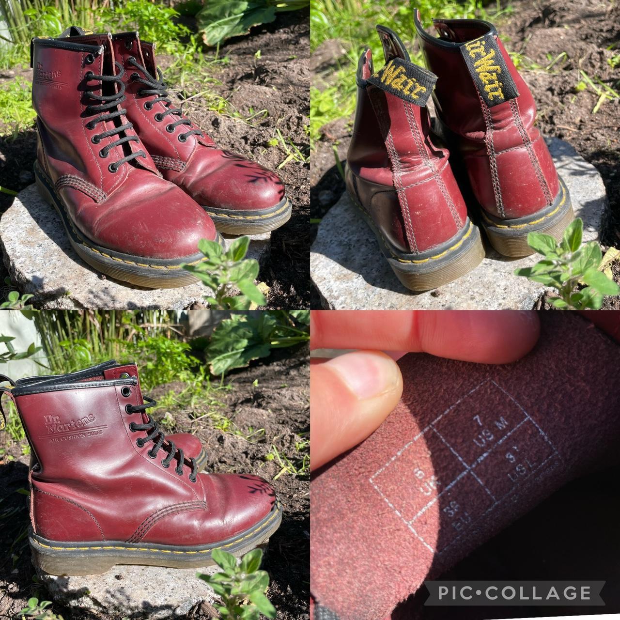 Killer cherry red doc marten boots A bit worn... - Depop