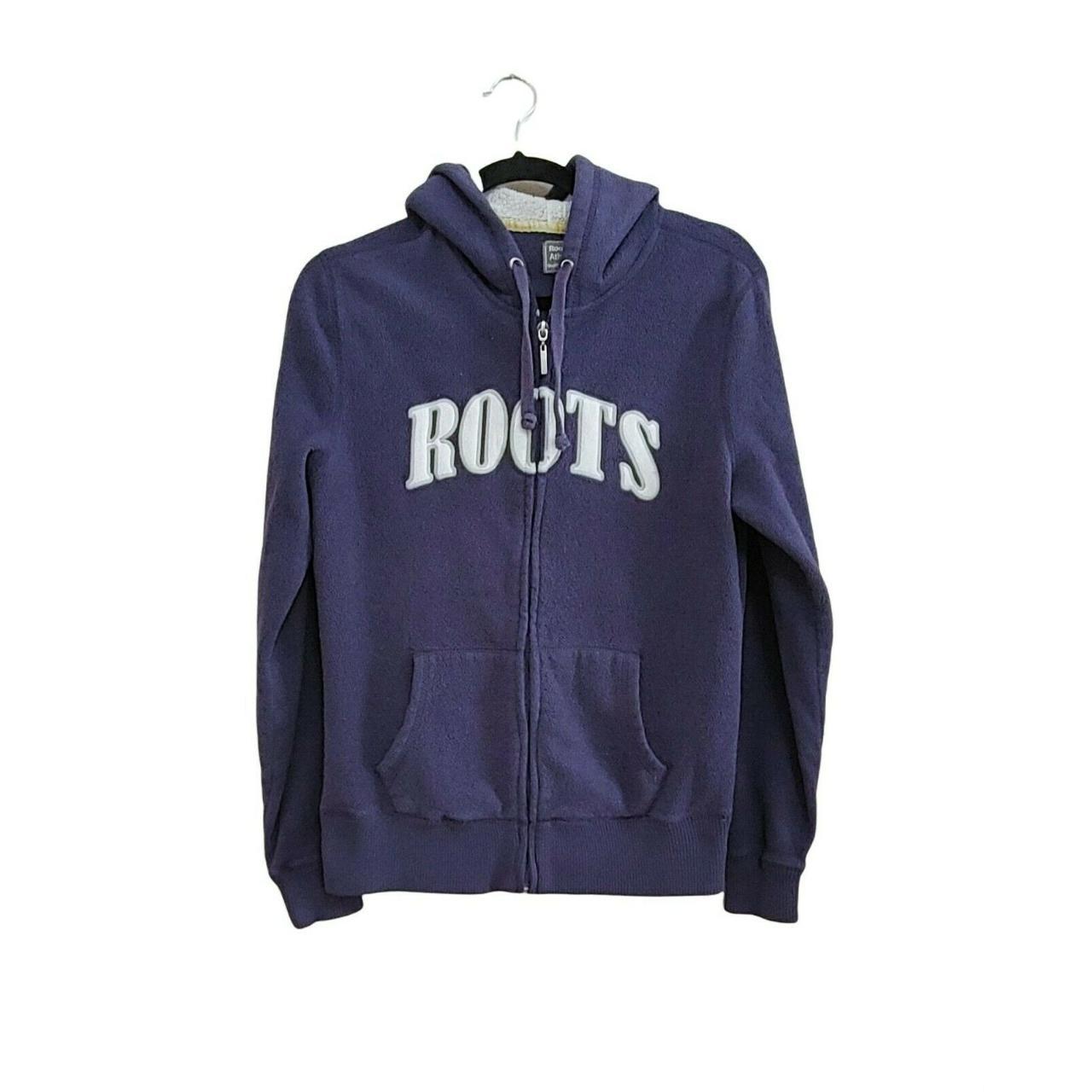 Roots Men's Blue Hoodie | Depop