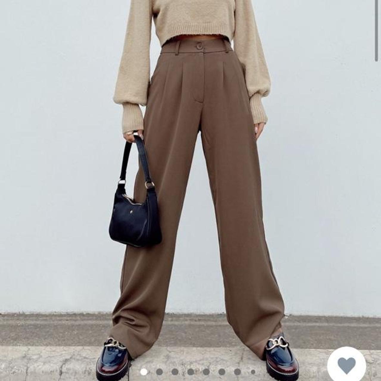 Princess Polly Archer Pants - Brown Size 6 Brand... - Depop