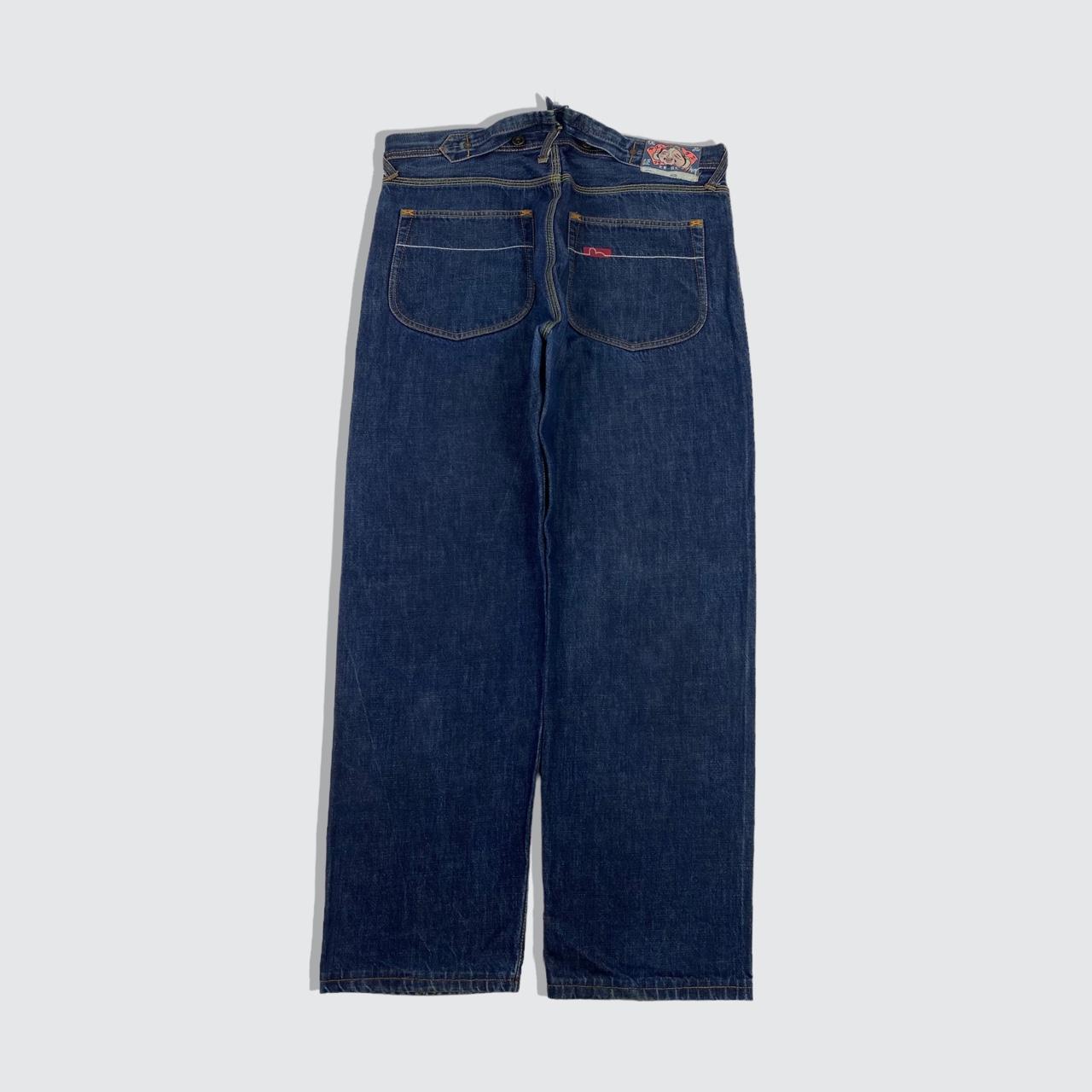 Evisu Jeans Embroidered To Back Baggy Fit Size:... - Depop