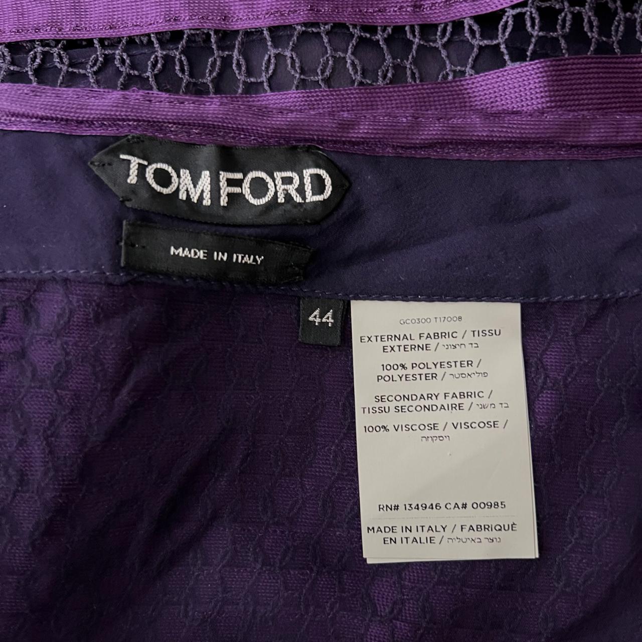 TOM FORD PURPLE RIBBON & MESH SKIRT Circa 2000's... - Depop