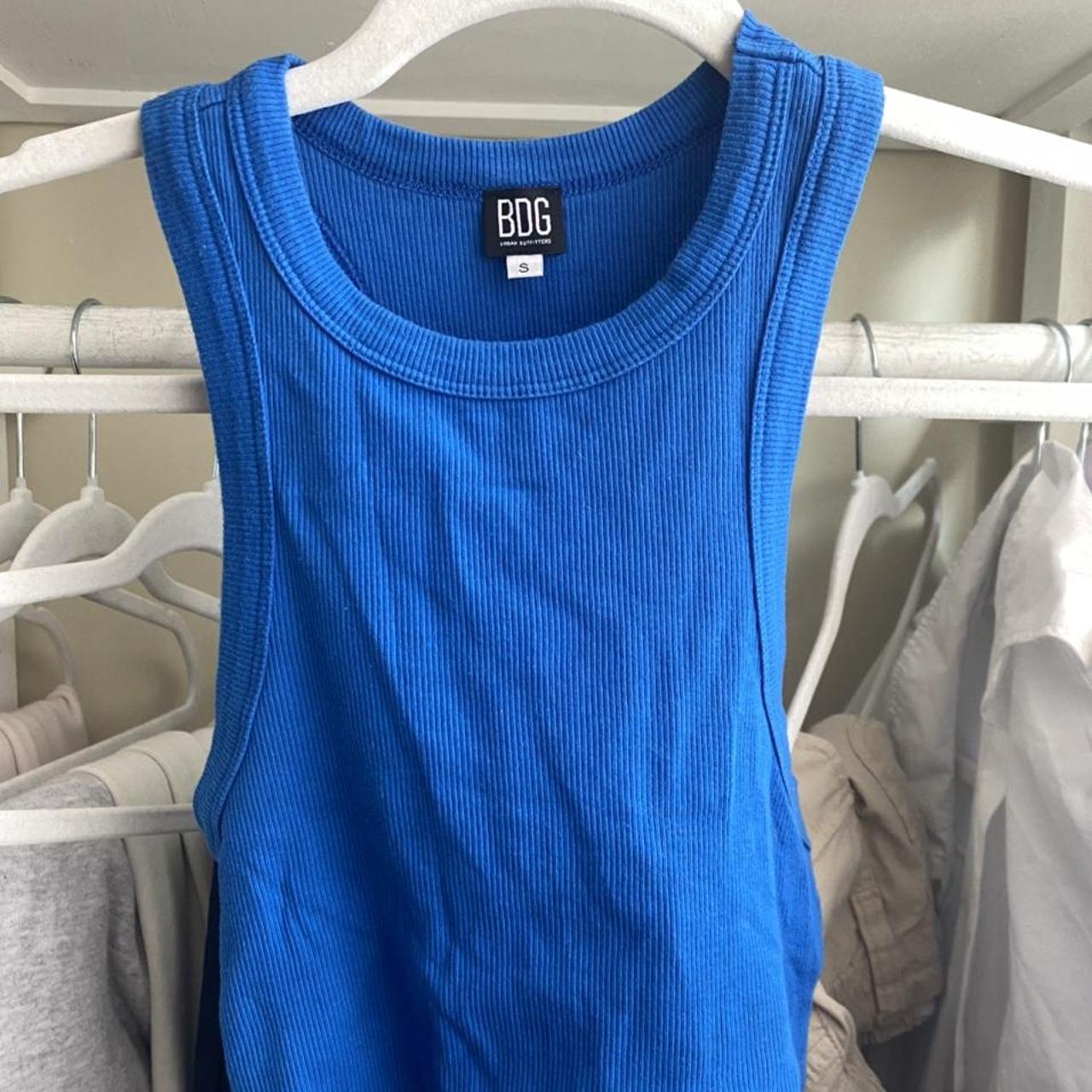 urban outfitters dark blue tank size small free... - Depop