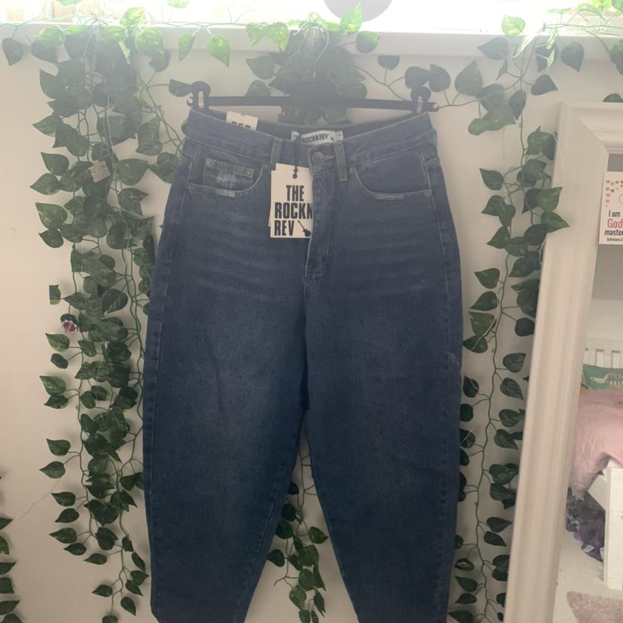 The Rockin Rev brand new with tags, denim baggy... - Depop