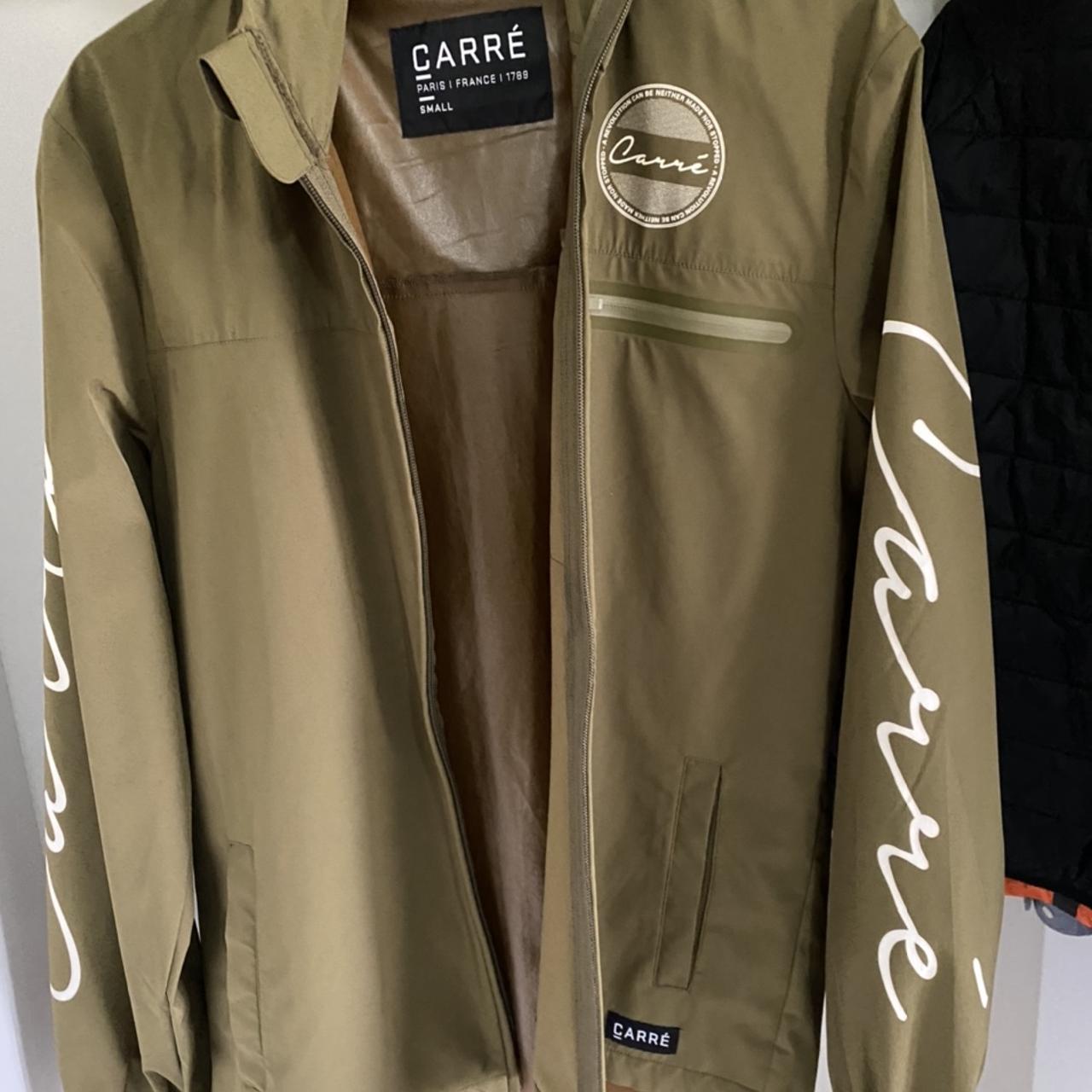 Carré kaki windbreaker jacket Only worn maybe once -... - Depop