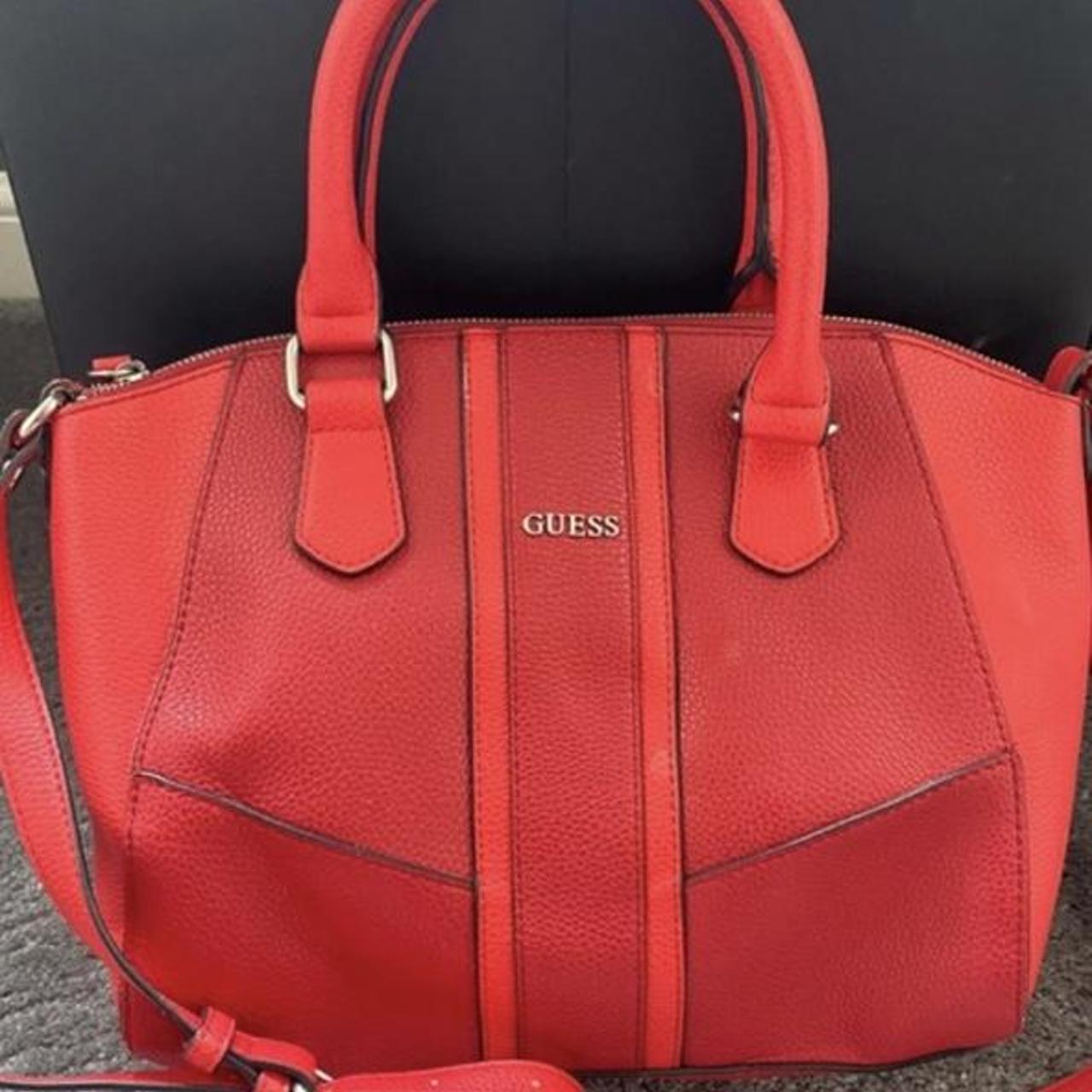 Guess Women's Red and Orange Bag | Depop