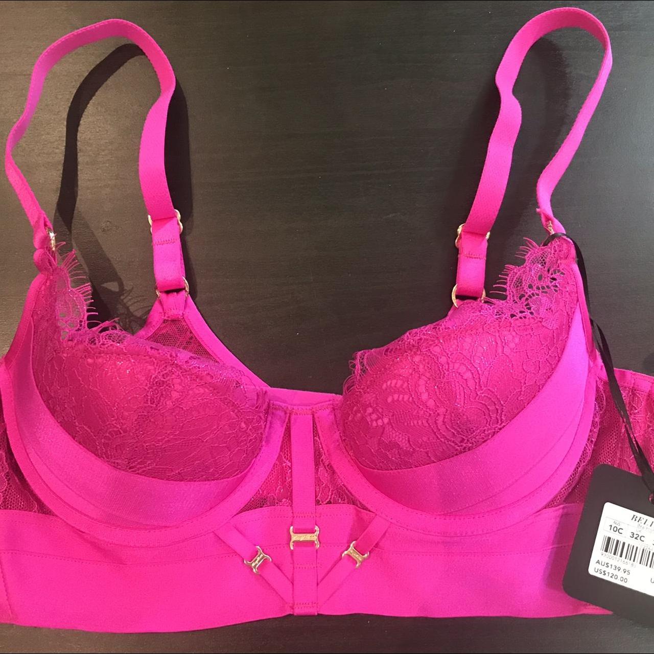 Honey Birdette Belinda Hot Pink Bra 📏 10C Bra 🎀... - Depop