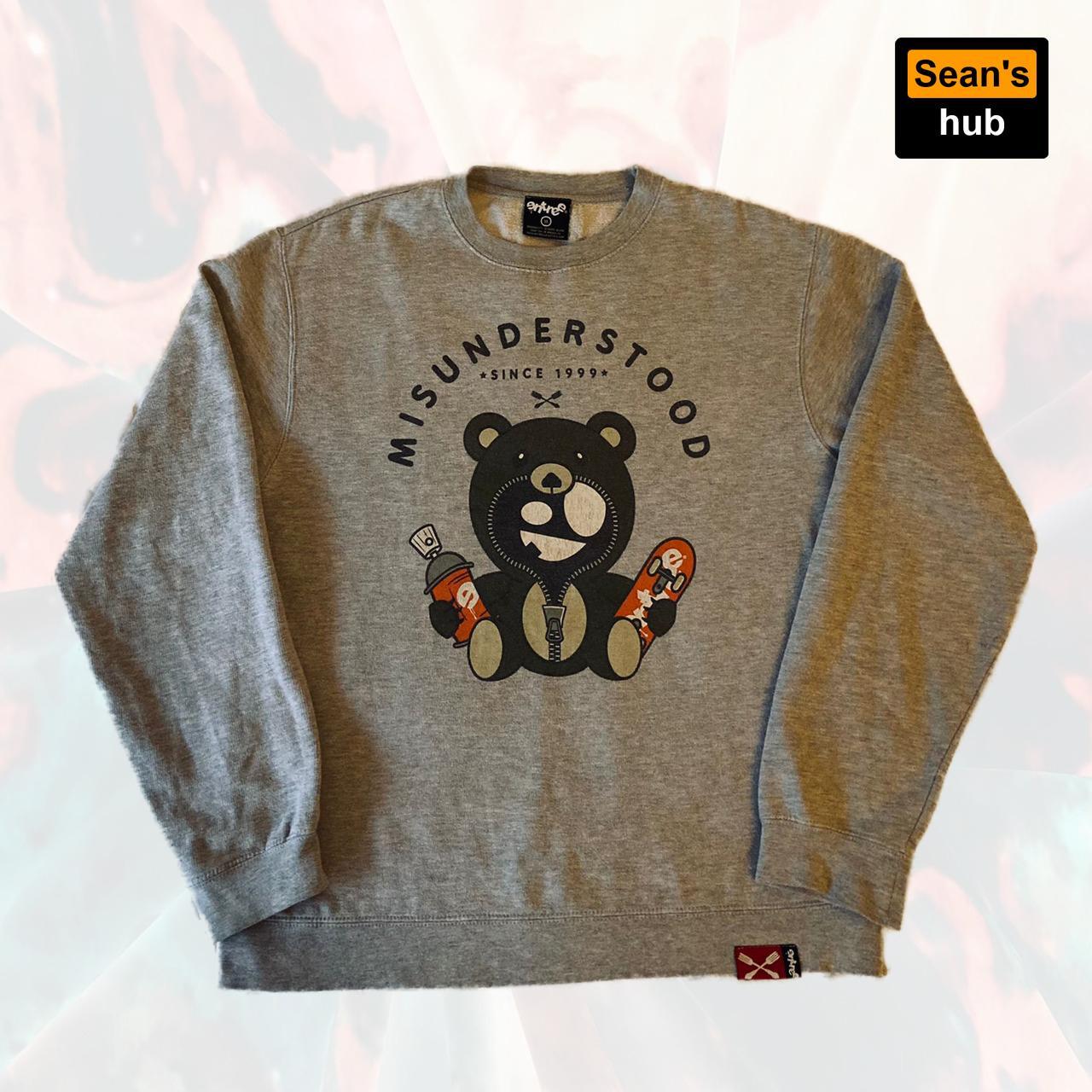 Grey crew-neck sweater Description: Grey crew neck... - Depop