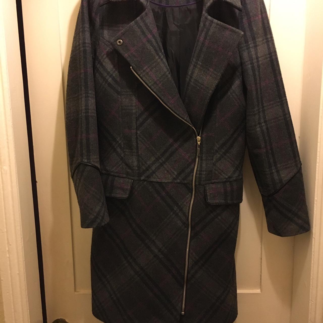 Jasper Conran 3/4 length check coat Great... - Depop