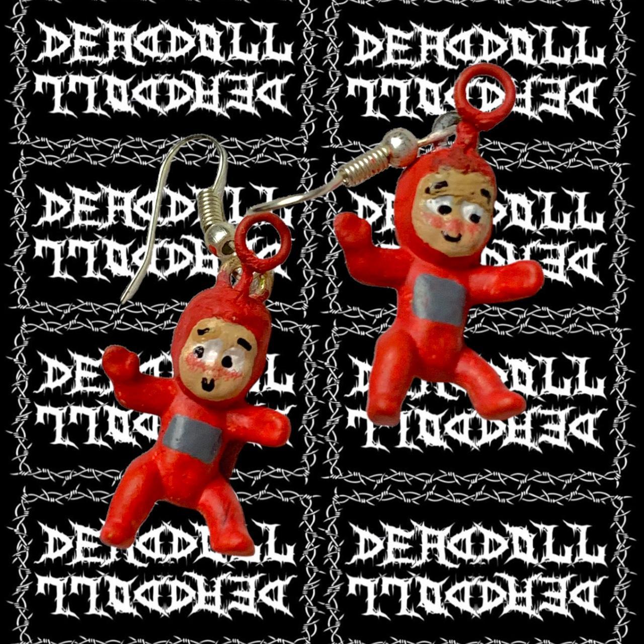 Cute hand painted handmade Teletubby earrings! 15%... - Depop