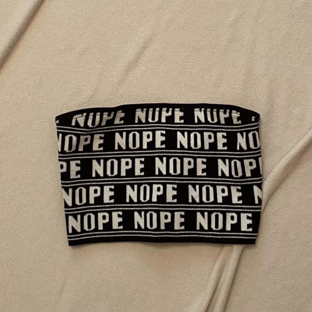 Urban outfitters black and white NOPE tube top. - Depop