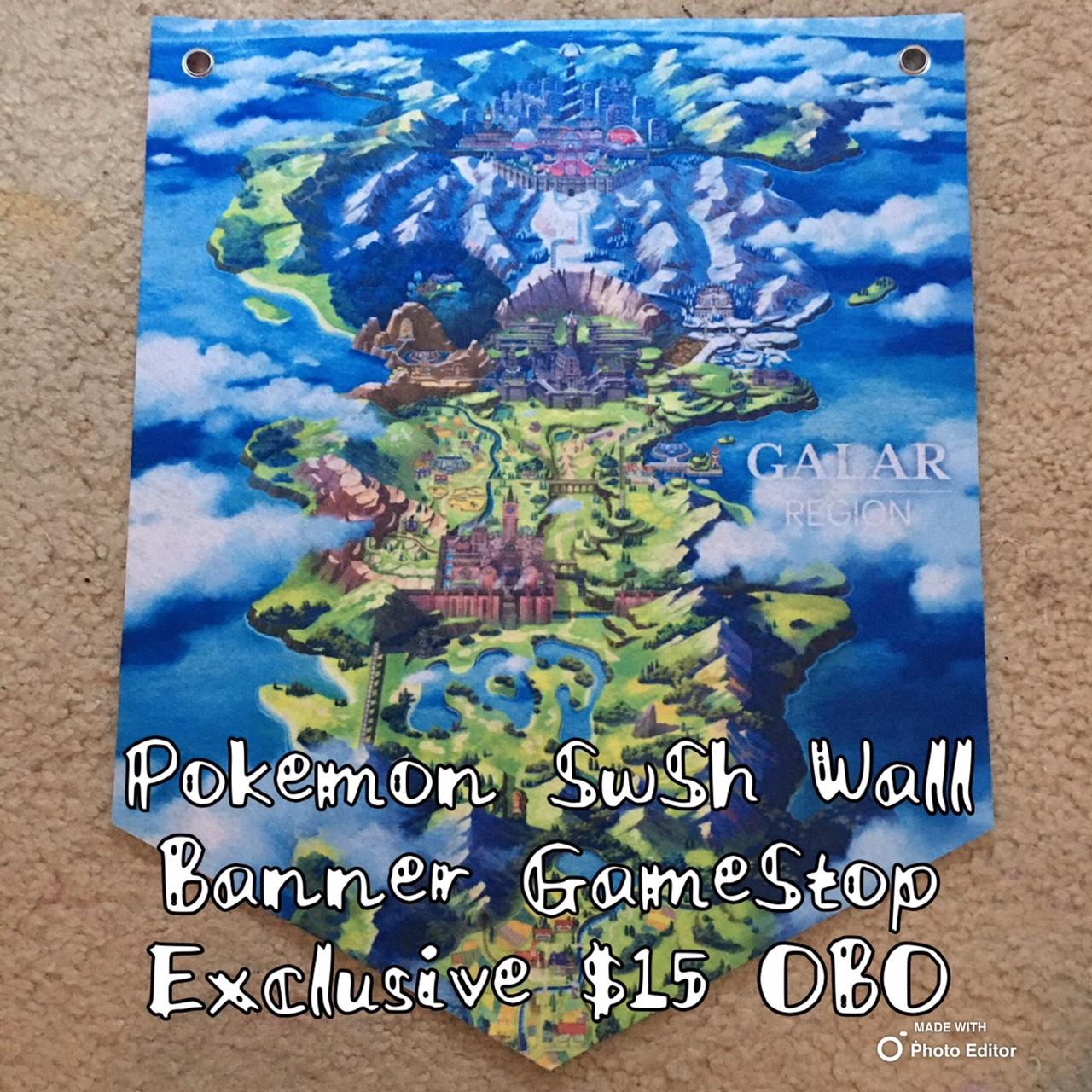 Pokemon swsh double sided wall banner! I got this as... - Depop