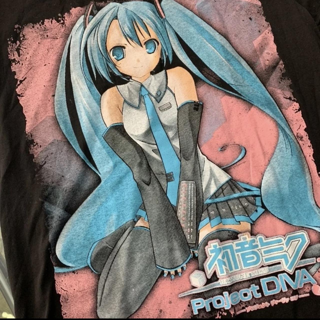 Hatsune Miku shirt anime tee rap. Double sided,... - Depop