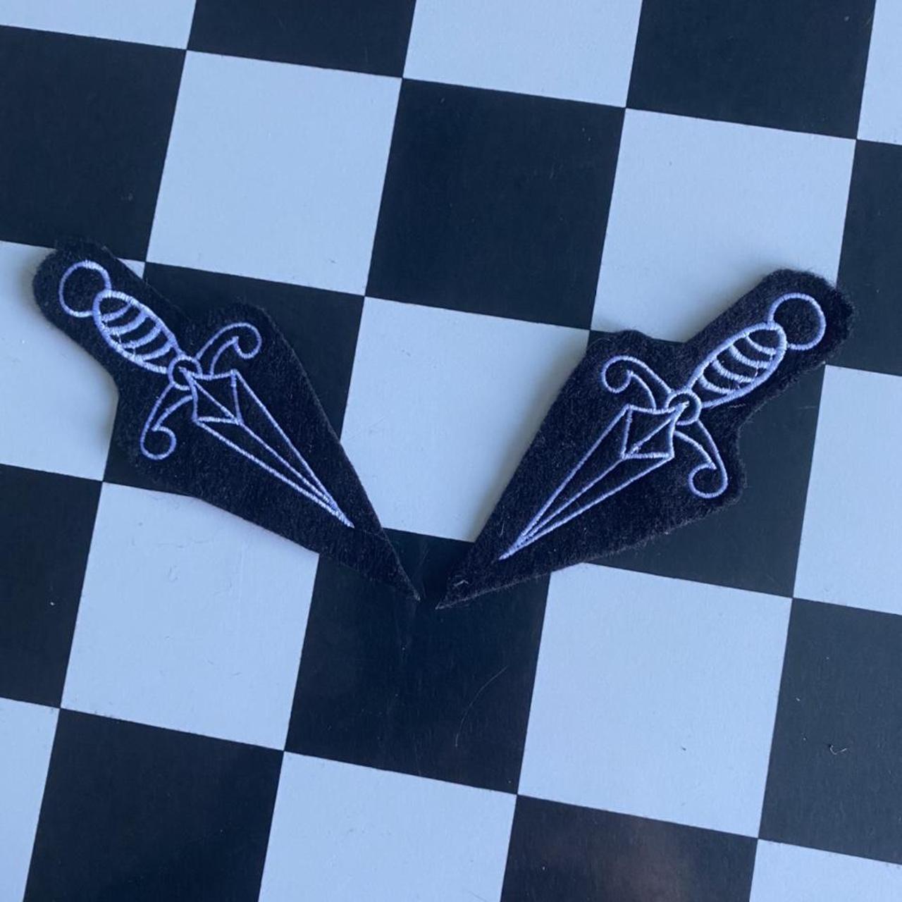Dagger patches. Embroidered on felt. Iron on... - Depop