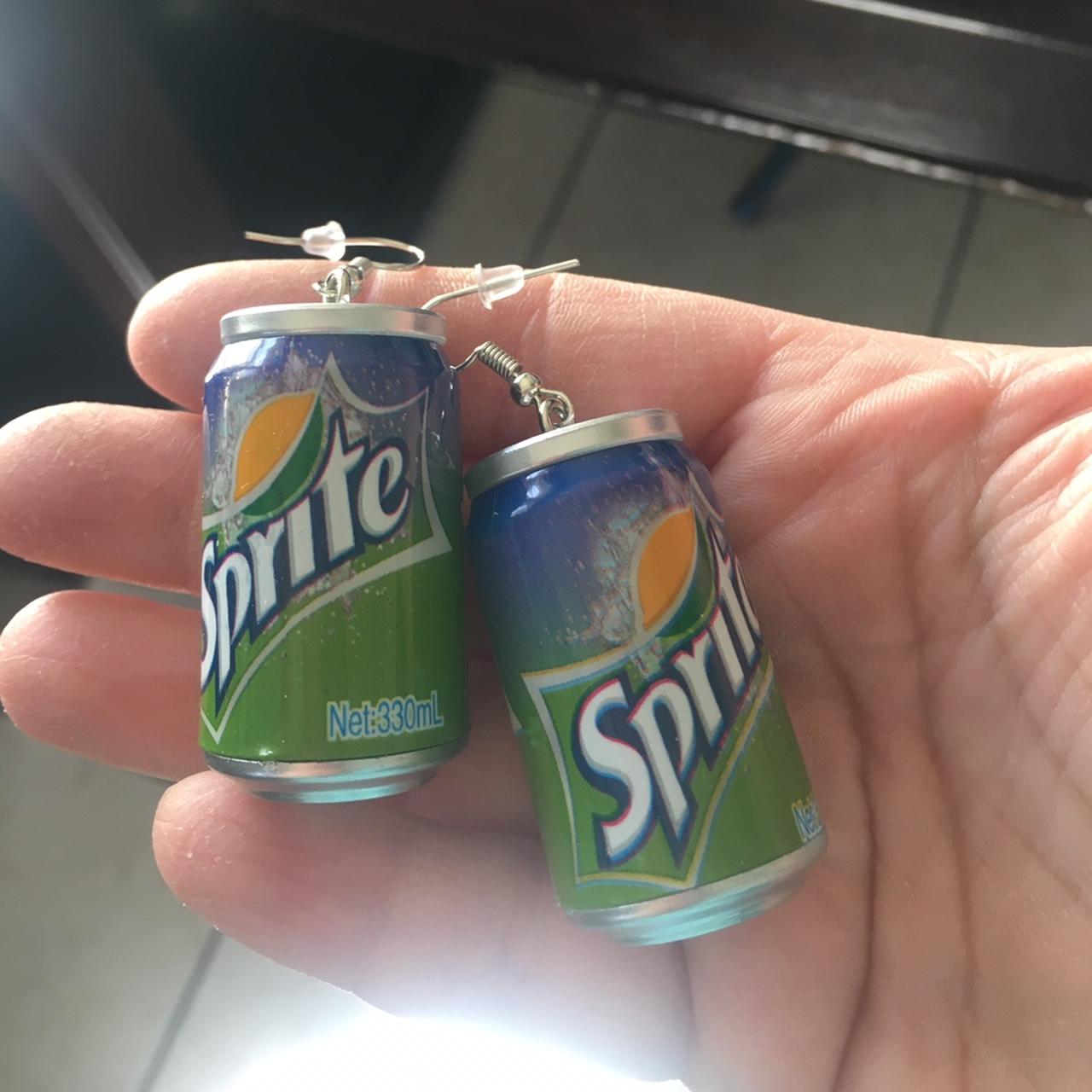 Brand new Plastic Sprite pop can earrings About 2”... - Depop