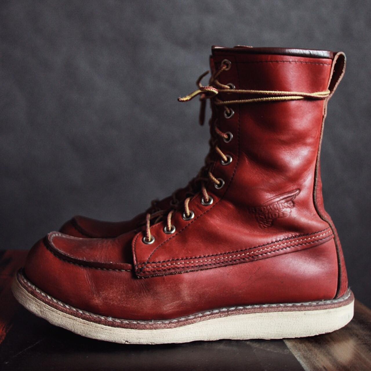 Red Wing 877 + original box 8 inch boots size: UK... - Depop